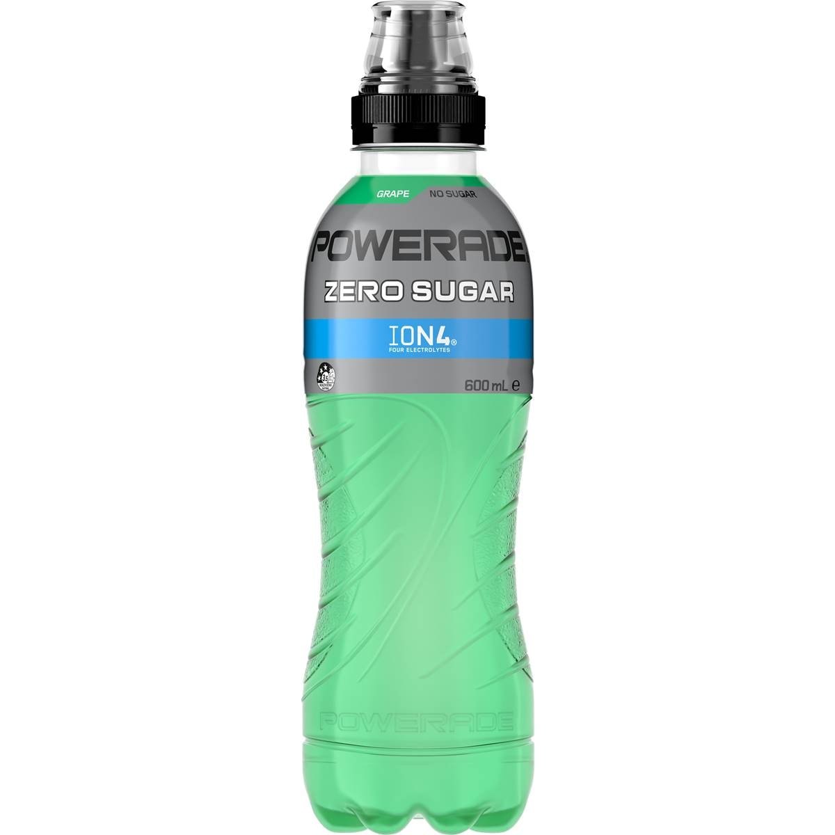 Powerade Grape Zero Sugar Sports Drink Sipper Cap 600mL